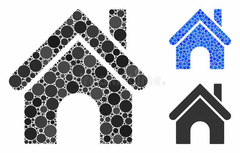 No Home Composition Icon of Round Dots Stock Vector - Illustration of ...