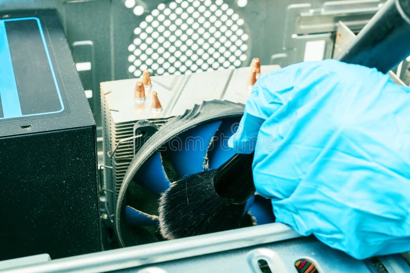 The Home Computer is Covered in Dust. Cable in the Mud. Concept ...