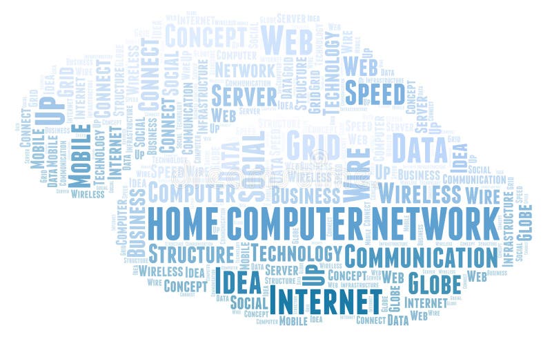 Home Computer Network Word Cloud. Stock Illustration - Illustration of ...
