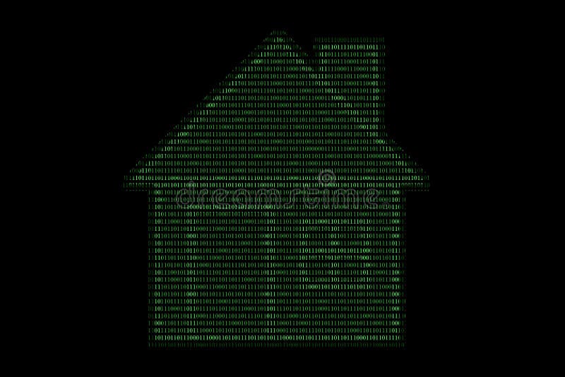 Home Computing Made with Binary Code Concept Stock Illustration ...