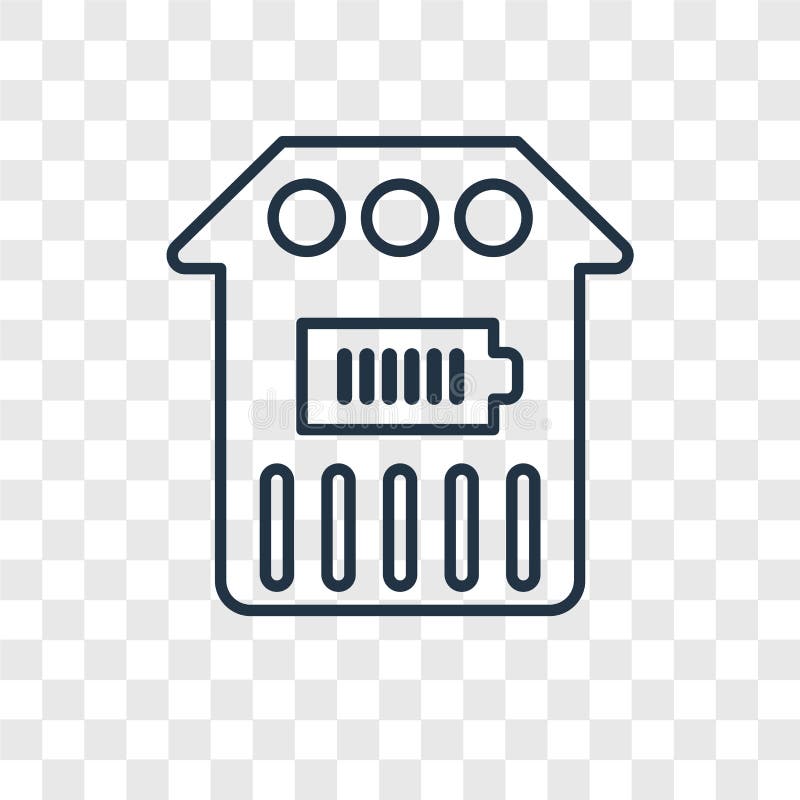 Home Concept Vector Linear Icon Isolated on Transparent Background ...