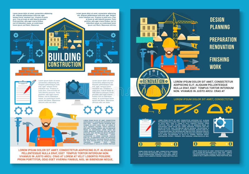 Vector Poster for Home Building Construction Stock Vector ...