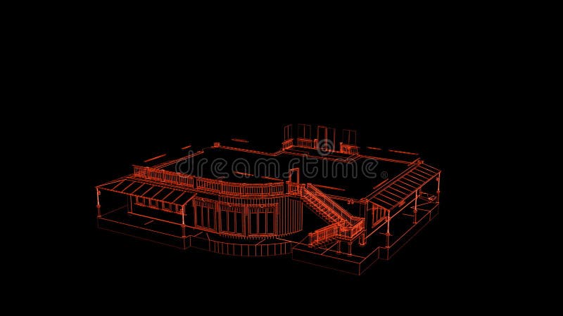 Build Structure. Time-lapse 3d Animation Showing a Process of Building ...