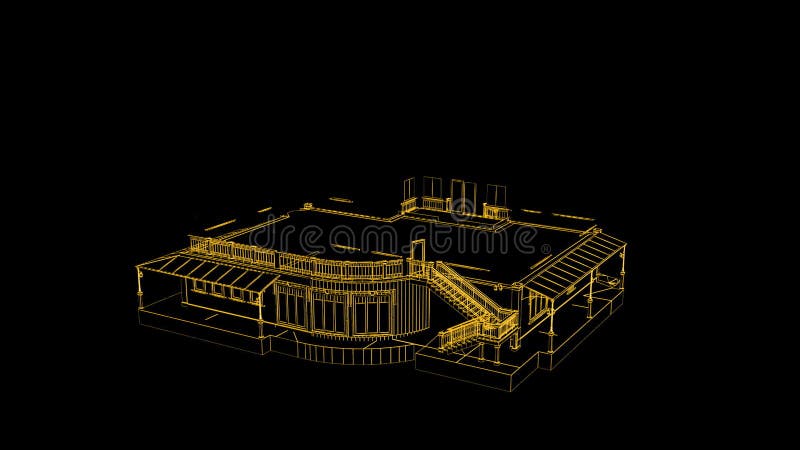 Build Structure. Time-lapse 3d Animation Showing a Process of Building ...