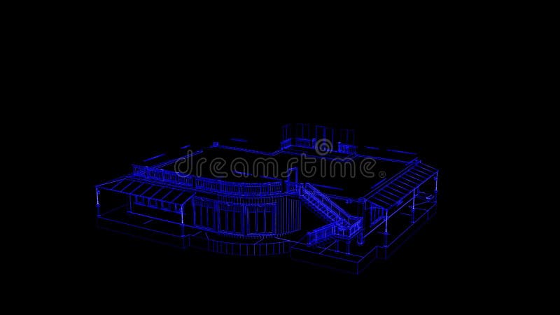 Home Construction. Build Structure. Time-lapse 3d Animation Showing a ...