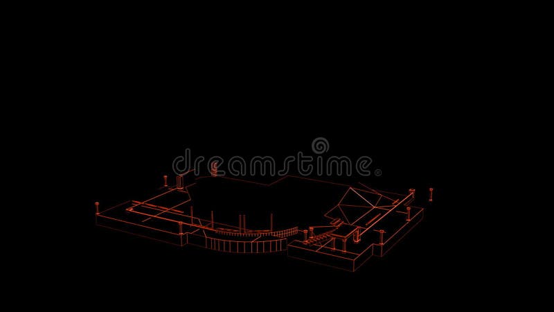 Home Construction. Build Structure. Time-lapse 3d Animation Showing a ...