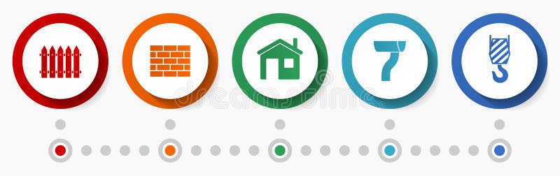 Home Construction, Building Service Concept Vector Icon Set ...
