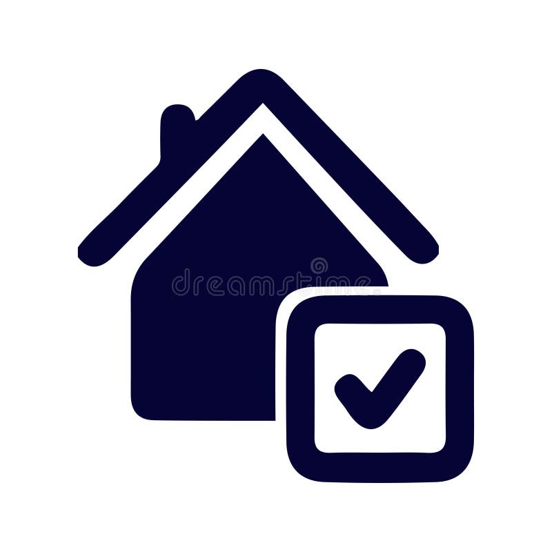 Home Construction Check Icon Stock Vector - Illustration of estate ...