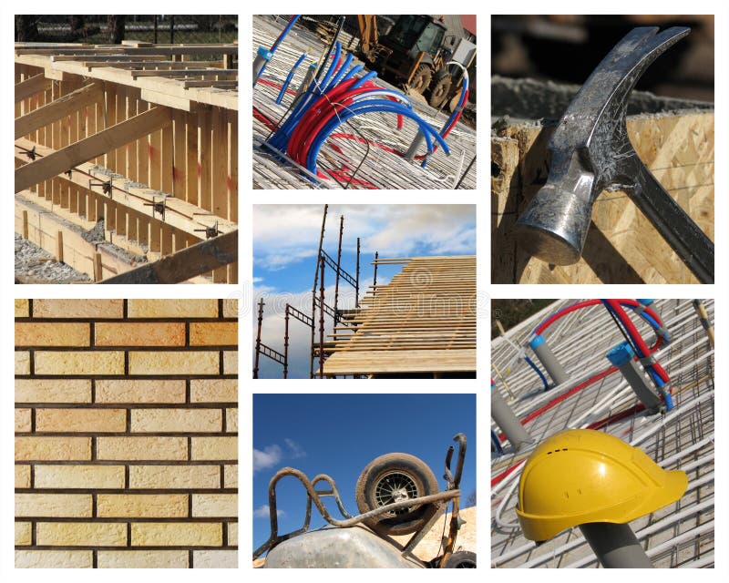 Construction Materials Collage