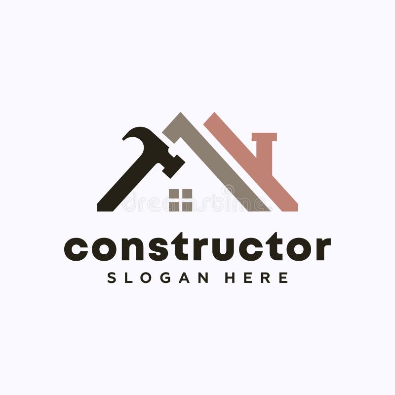 Home Construction Logo Design Template Stock Illustration ...