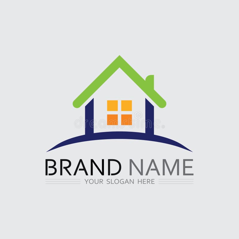 Home Construction Logo with Hammer and House Stock Illustration ...