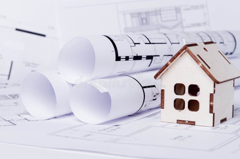 Home Construction. Construction Scheme. Work Plan with Dimensions and ...