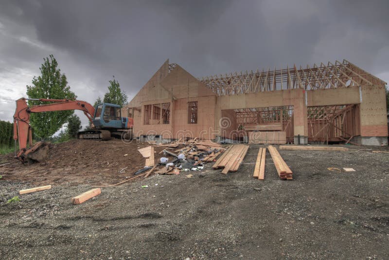 Home Construction Site stock image. Image of foundation - 14473613