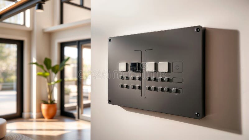 Smart Control Panel in Modern Home, Generative Ai Stock Illustration ...