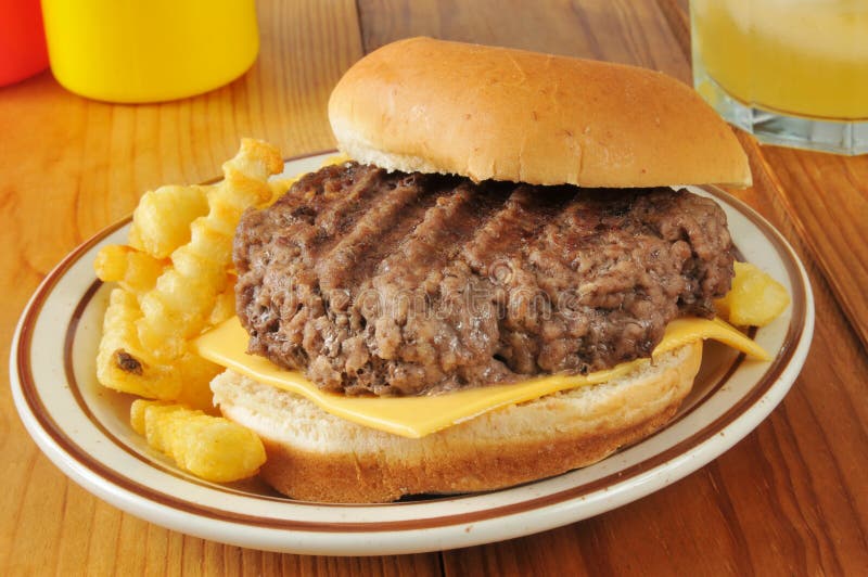 Home cooked cheeseburger stock photo. Image of homemade - 41913632