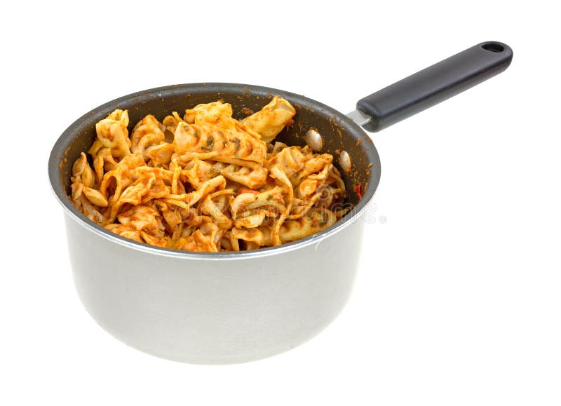 Home Cooked Pasta in Saucepan Stock Image - Image of remains, pasta ...