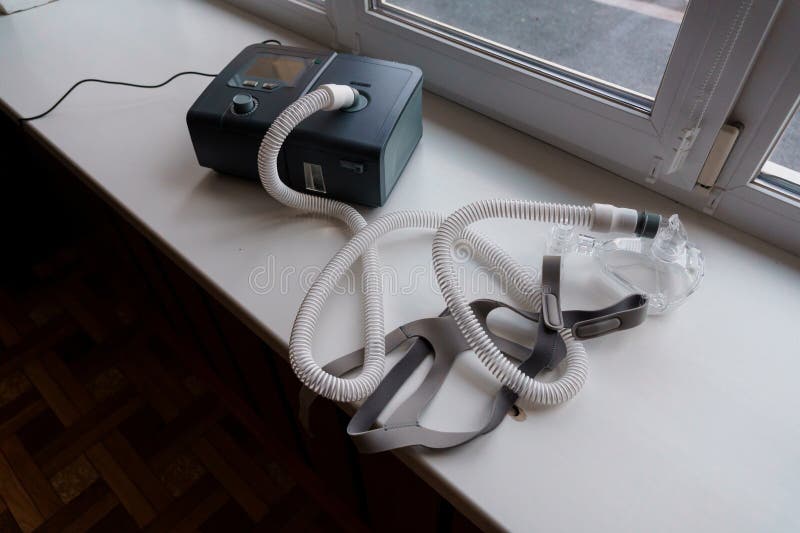 Home CPAP Machine on a Window Ledge Ready for Use Stock Image - Image ...