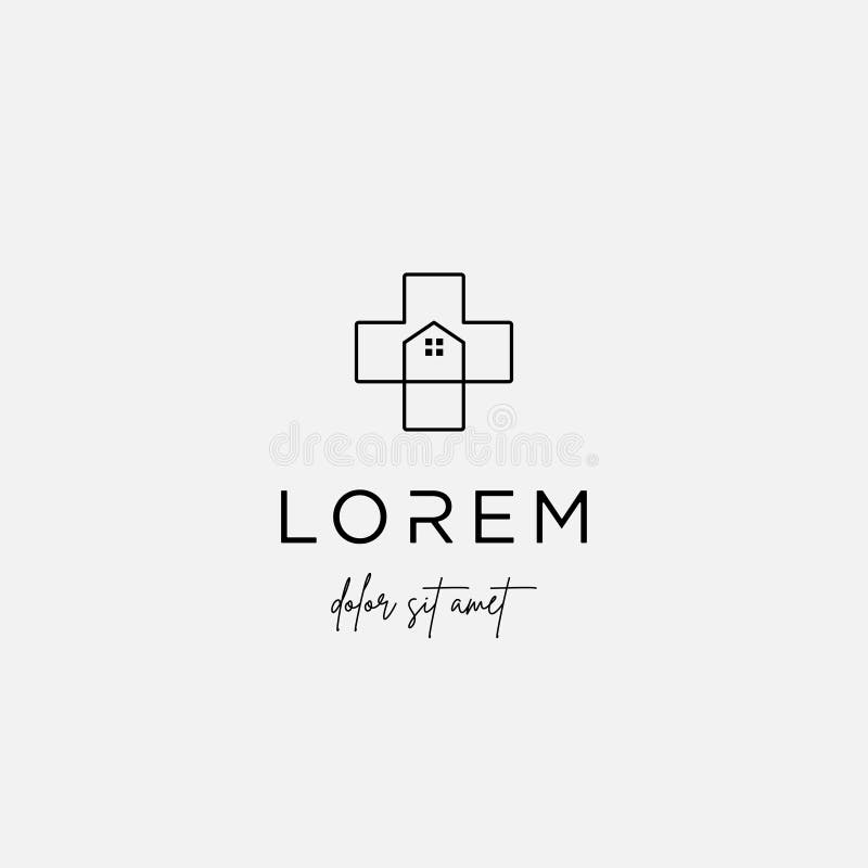 Home Cross Logo Design Vector Isolated Icon Stock Vector - Illustration ...