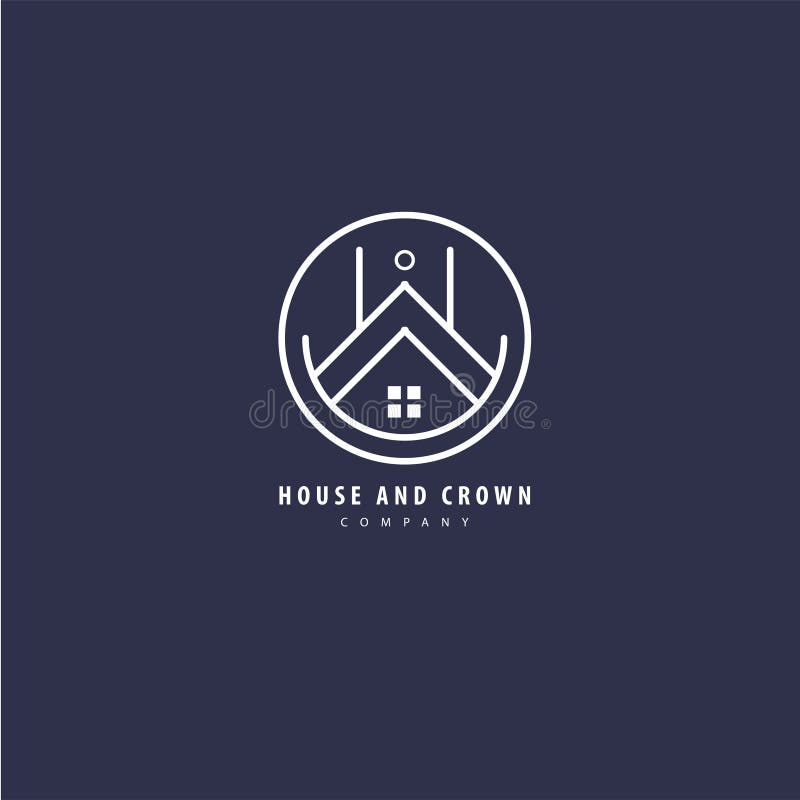 Home and Crown Logo Design Vector Illustration Stock Vector ...