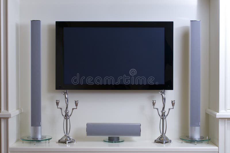 Modern home cinema system stock image. Image of luxurious - 8879855