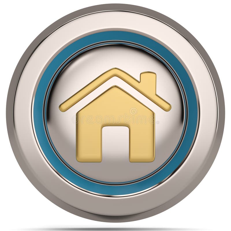 3D Home icon stock illustration. Illustration of digitally - 10887935
