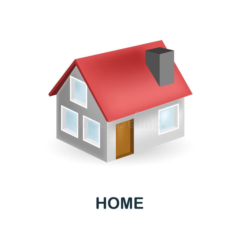 Home 3d Icon Simple Element from Buildings Collection. Creative Home ...