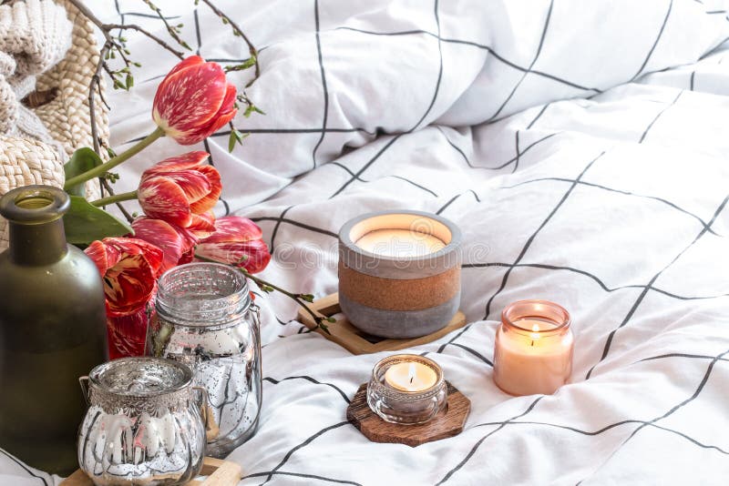 Home Decor Items in the Interior of the Room Stock Image - Image of ...