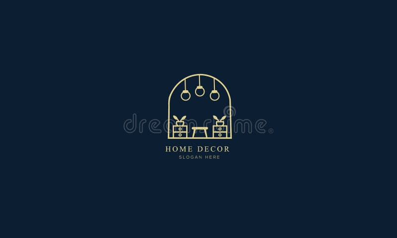Home Decor Logo Design Vector Template, Minimal Furniture Logo Design ...