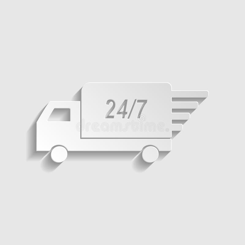 Home Delivery Sign. Paper Style Icon. Illustration Stock Illustration ...