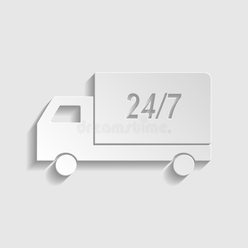 Home Delivery Sign. Paper Style Icon. Illustration Stock Illustration ...