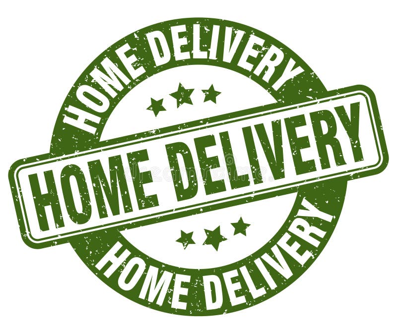 Home Delivery Stamp. Home Delivery Label. Round Grunge Sign Stock ...