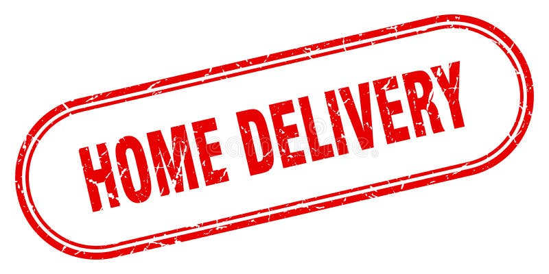 Home Delivery Banner Template. Ribbon Label Sign. Sticker Stock Vector ...