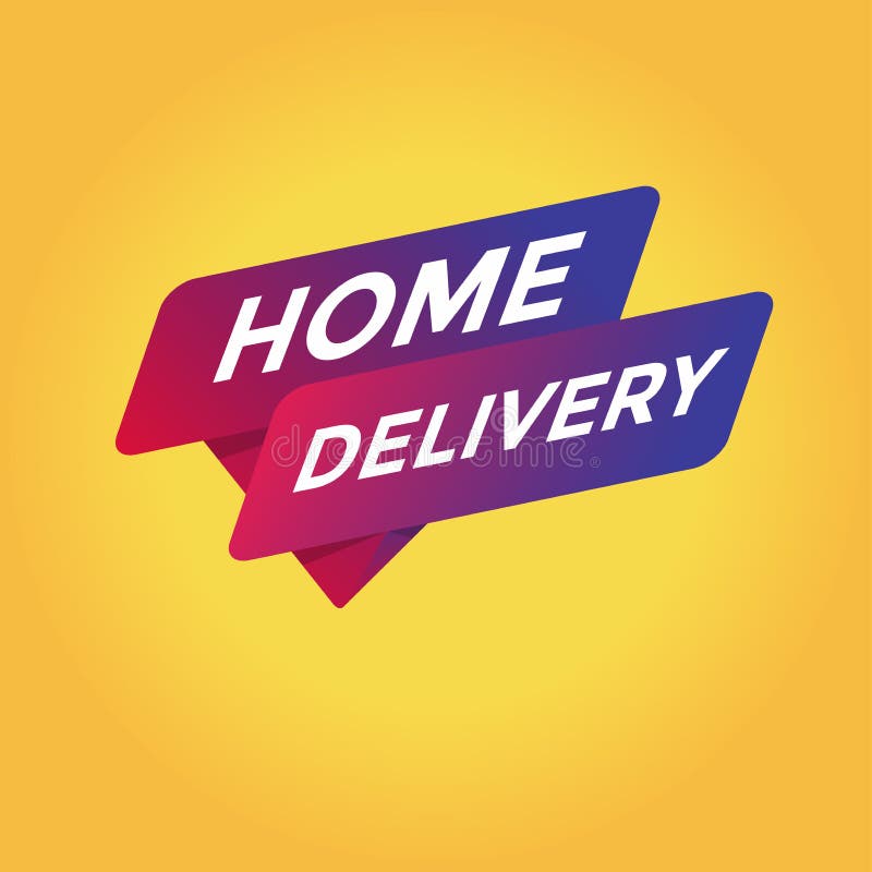 Home Delivery tag sign. stock vector. Illustration of catering - 113405823
