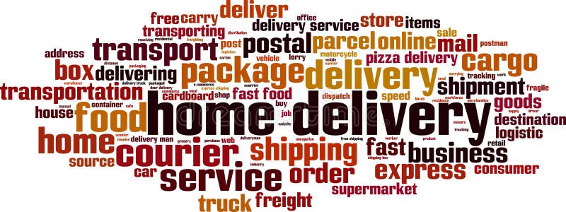 Delivery Word Concepts Banner. on Demand Transportation Presentation ...