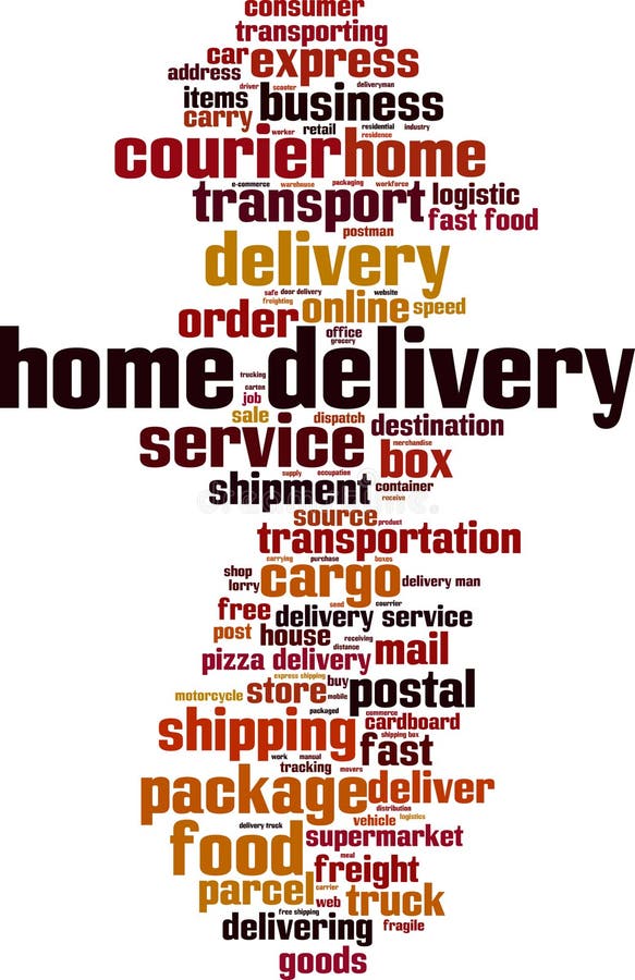 Home delivery word cloud stock vector. Illustration of word - 280738872