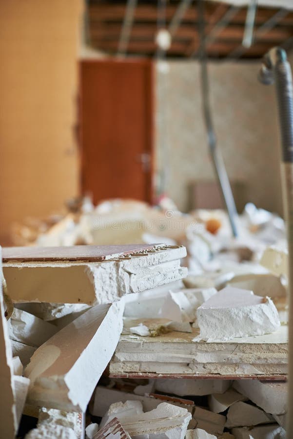 Home demolition debris stock photo. Image of material - 62034728