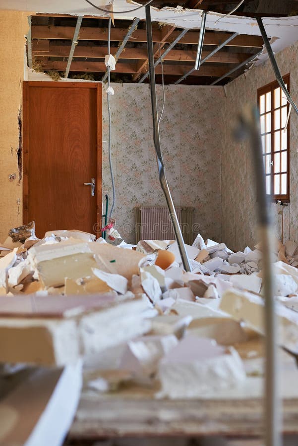 Home demolition debris stock image. Image of hurricane - 61339097