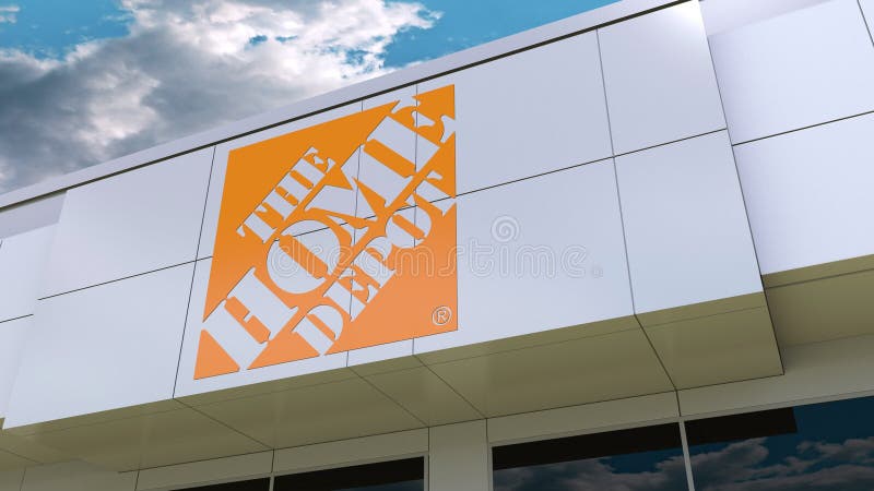 The Home Depot Logo on the Modern Building Facade. Editorial 3D ...