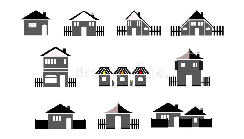 Home Design Elements Collection Set in Vector Format Stock Vector ...