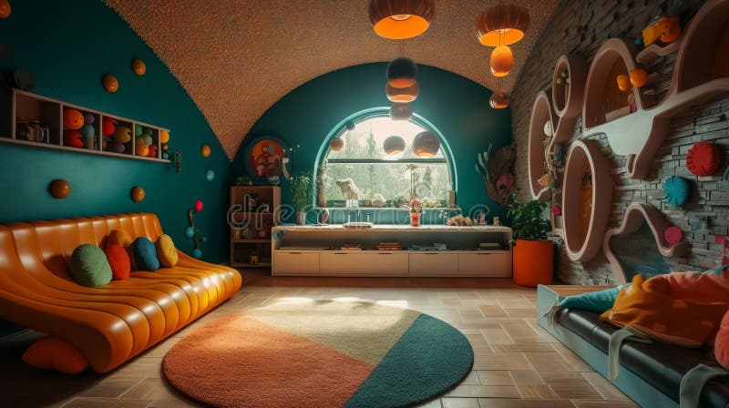 Home Design, Kids Room, Interior Design in the Style of a Geometric ...