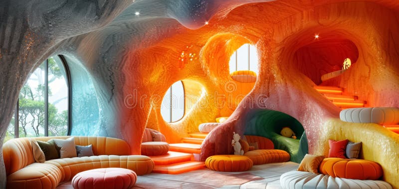 Home Design, Kids Room, Interior Design in the Style of a Geometric ...