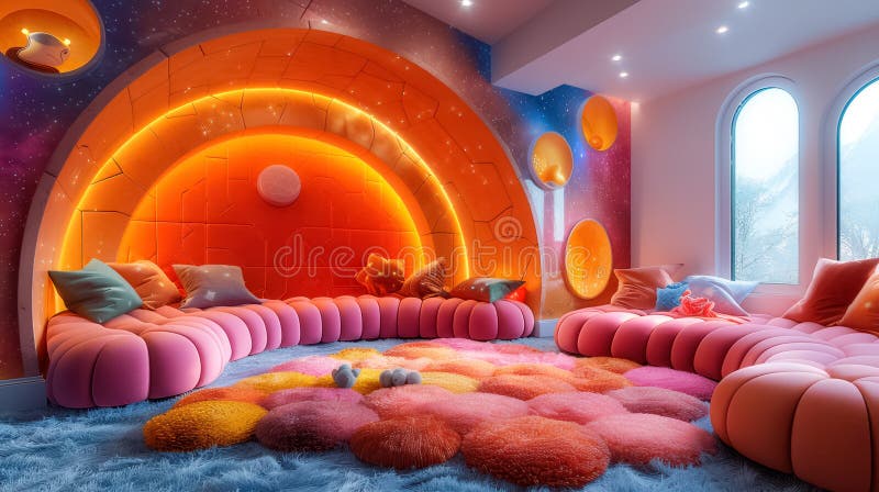 Home Design, Kids Room, Interior Design in the Style of a Geometric ...