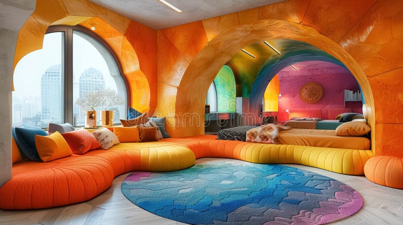 Home Design, Kids Room, Interior Design in the Style of a Geometric ...