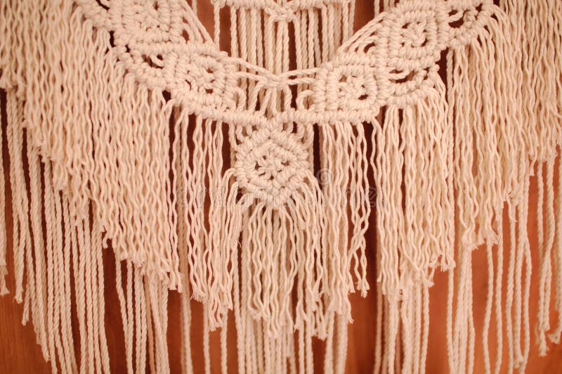 Handmade macrame panno stock photo. Image of canvas - 157184332