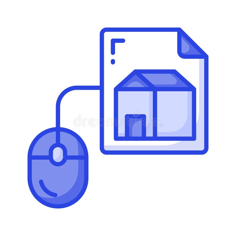 Home Design on Paper with Mouse Showing Concept Icon of Home ...