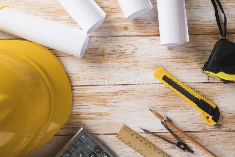 Home Design Tools on the Table Stock Photo - Image of engineering ...