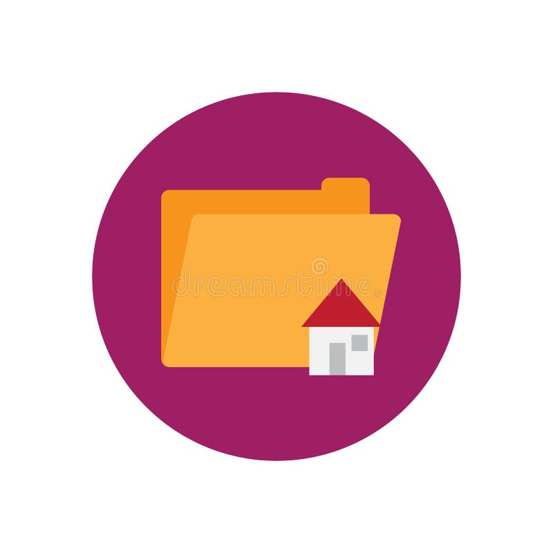 Home Directory Flat Icon. Round Colorful Button, Folder Circular Vector ... Home Directory Flat Icon. Round Colorful Button, Folder Circular Vector ...