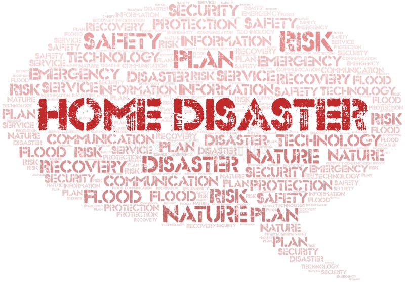 Disaster Typography Word Cloud. Stock Illustration - Illustration of ...