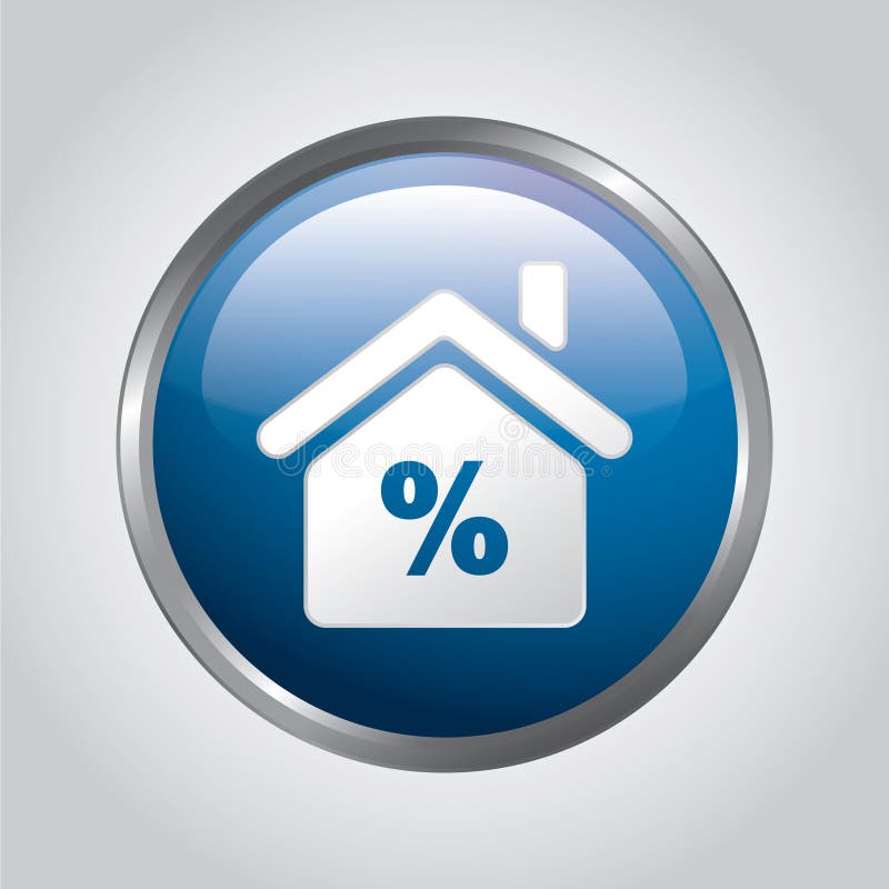 Home with Discount Percent. Vector Illustration Decorative Design Stock ...