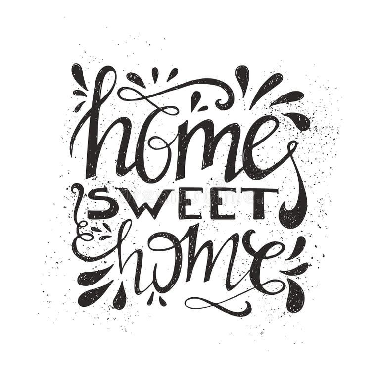 HOME doce Home ilustração do vetor. Ilustração de projeto - 58737345